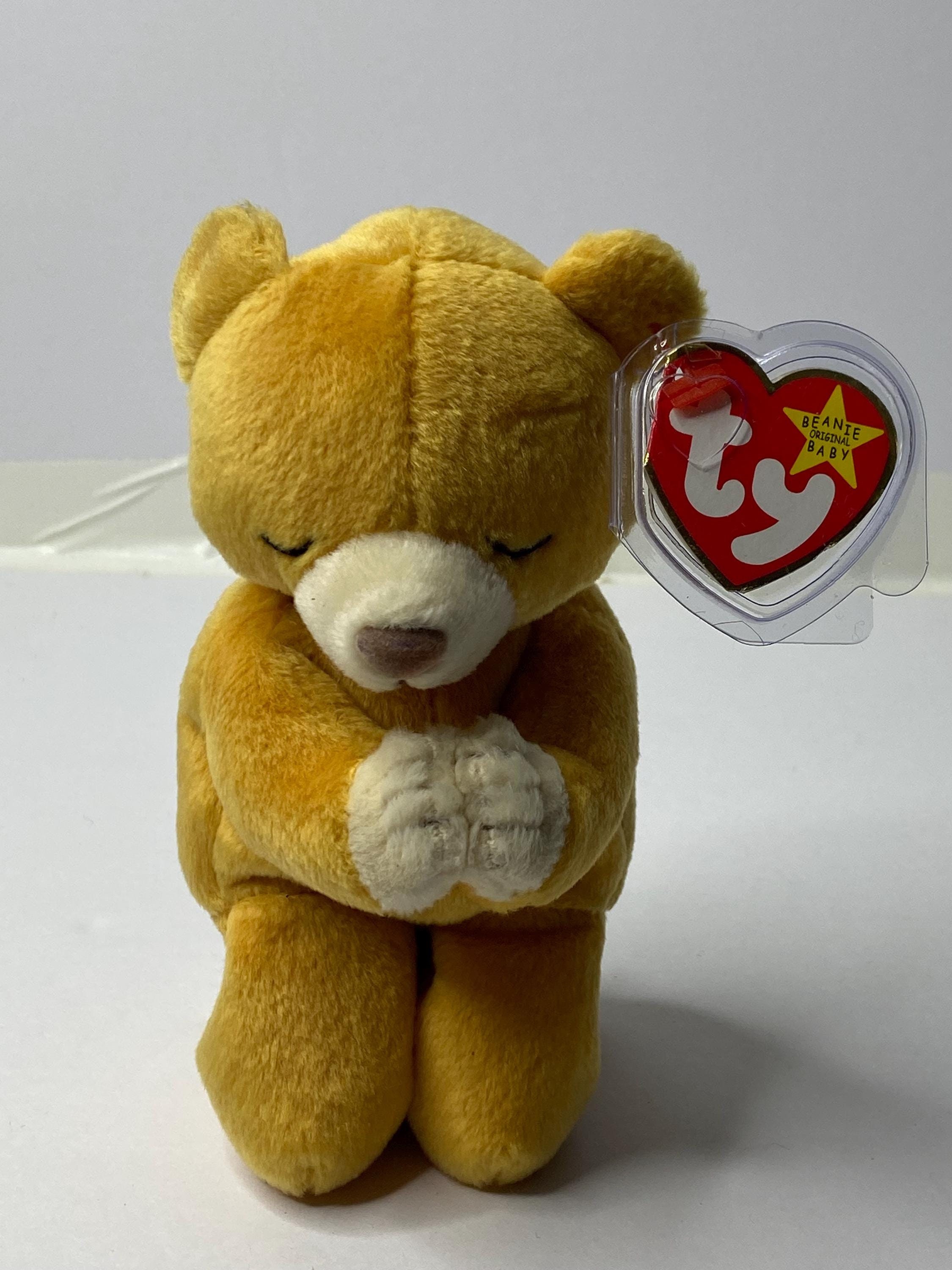 Ty Hope the Praying Bear Beanie Baby Plush Praying Teddy Bear W Tags 6 Tall 1999 Stuffed Animal Toy