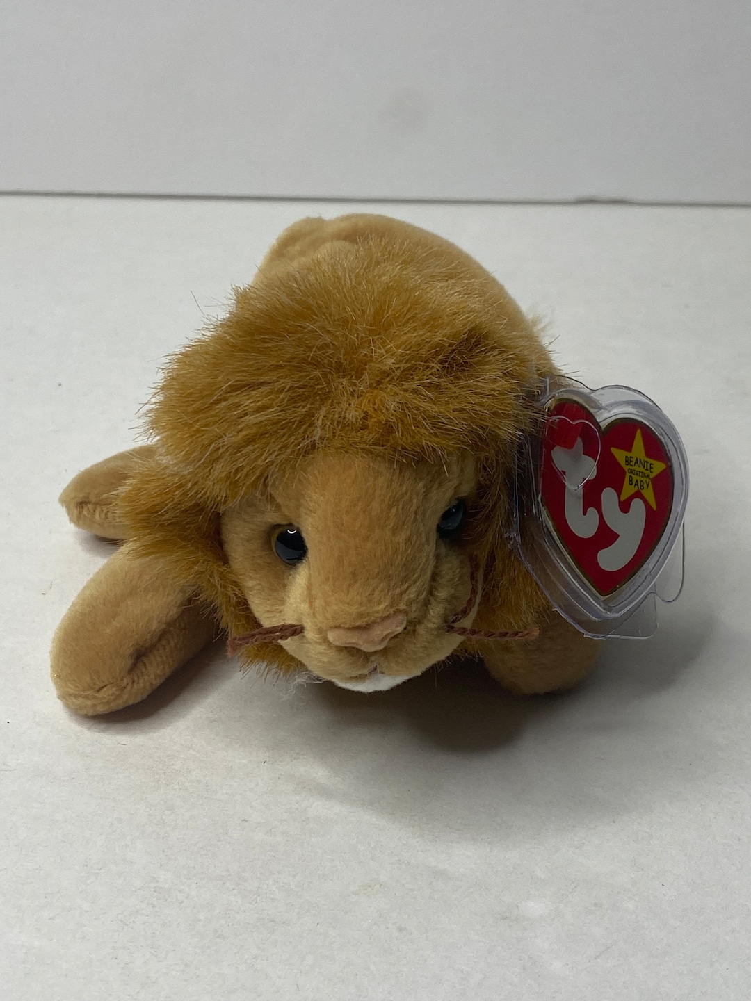 Ty Roary the Lion Beanie Baby Plush Lion W/ Tags 10" Long 1996 Stuffed ...