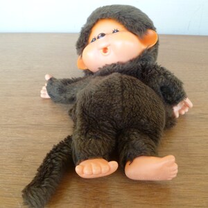 Large Monchichi Monkey Plush Puppet 12" Tall 1974 Stuffed Animal Toy ...