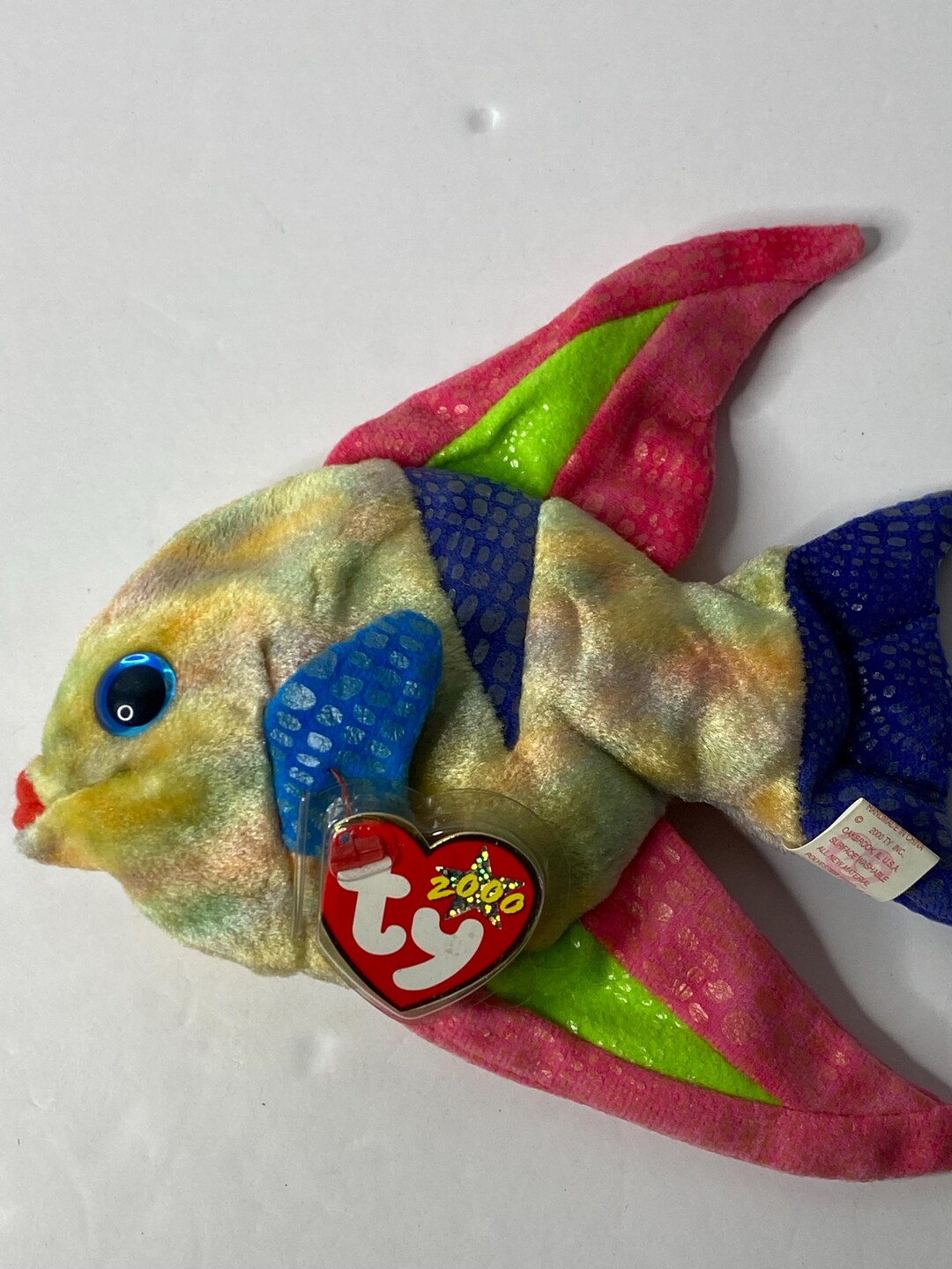 Ty Aruba the Angel Fish Beanie Babies Plush Fish W/ Tags 8" Long 2000 ...