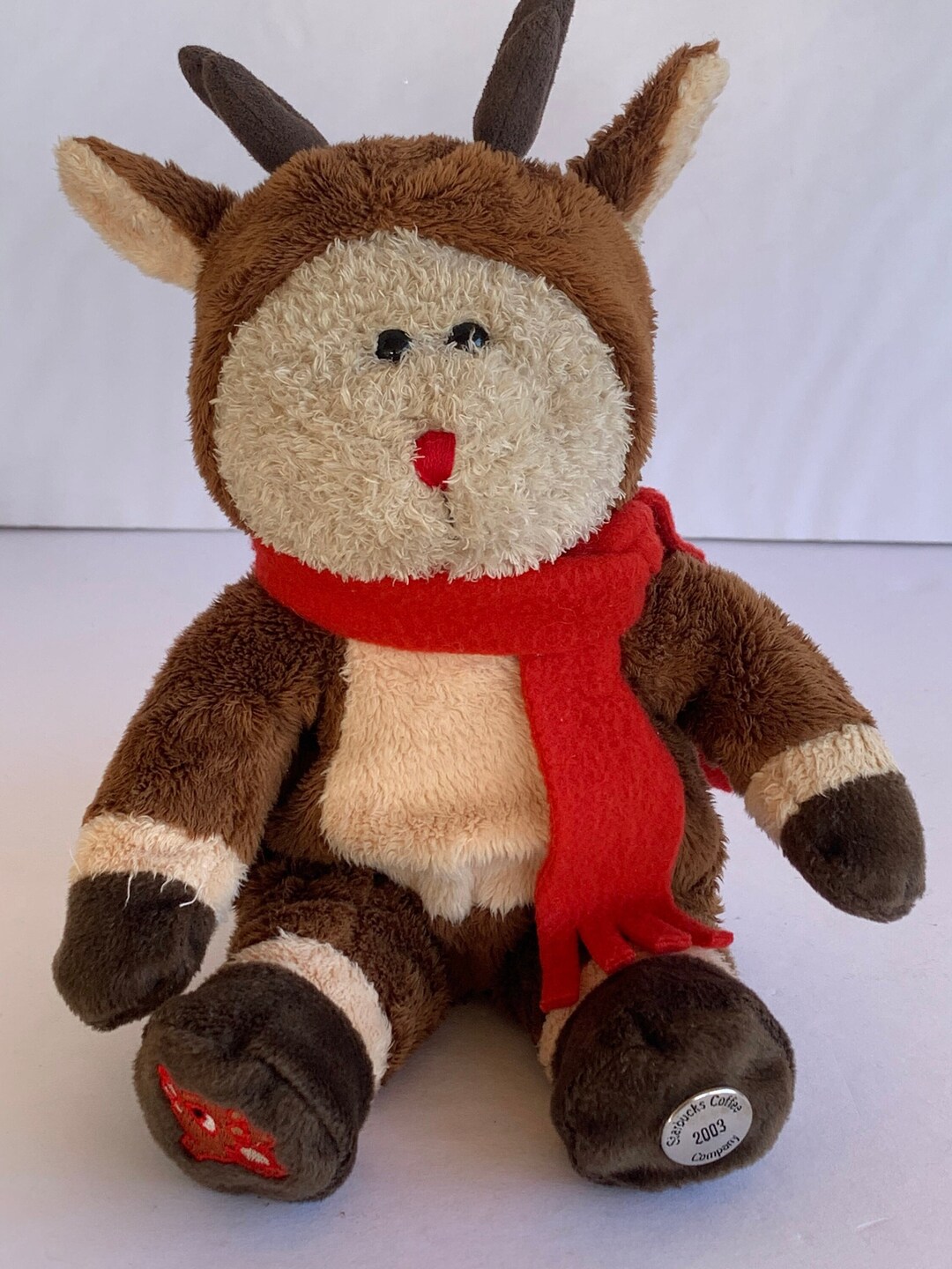 Starbucks Plush Rudolph the Red Nosed Reindeer 28th Edition Bearista ...