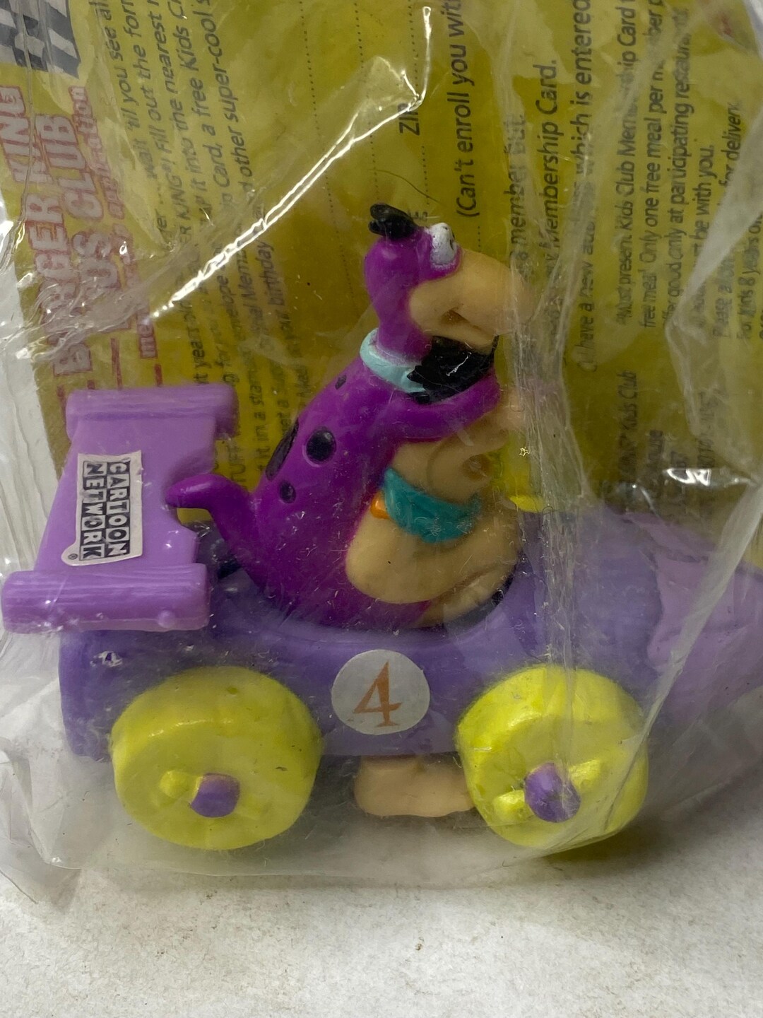 Fred Flintstone and Dino Car Wacky Racer Figure 3.5" Long 1997 New in ...