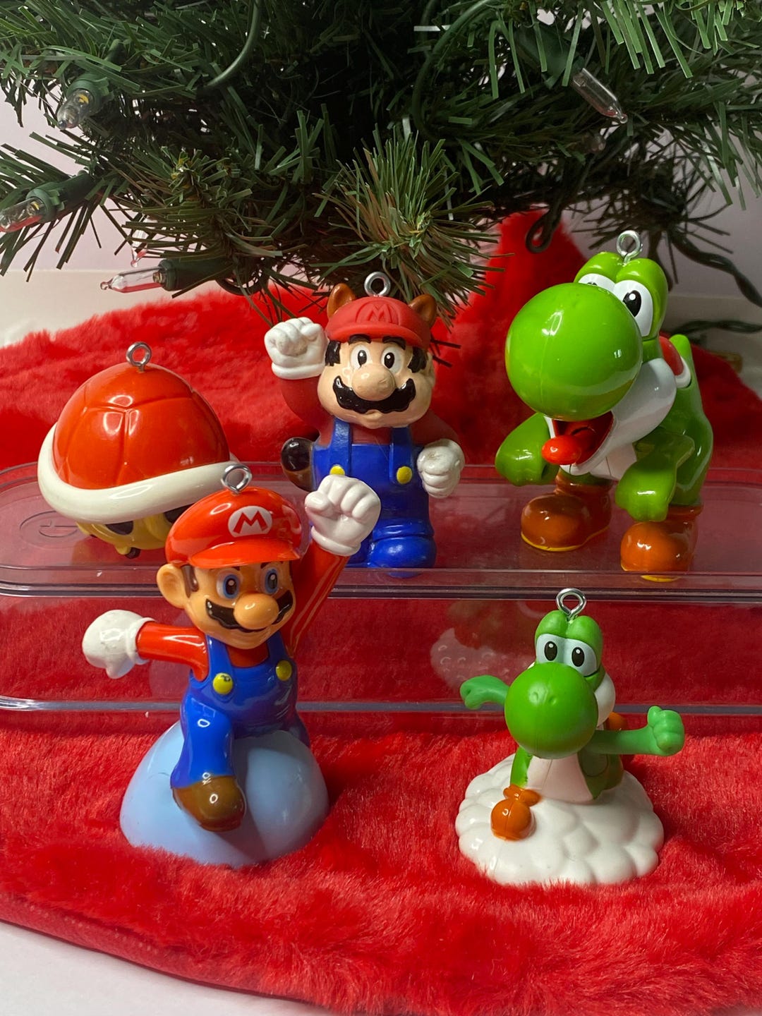Nintendo Super Mario Bros Christmas Ornaments Cake Toppers Figurine ...