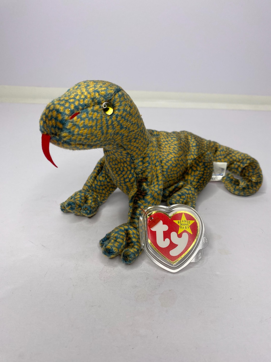Ty "scaly" the Lizard Beanie Babies Plush W/ Tags 13" Across 1999 ...
