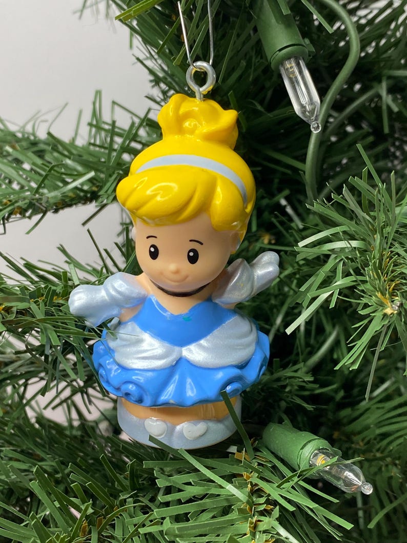 Fisher Price Cinderella Christmas Ornaments Cake Topper 2.5" Tall Set ...