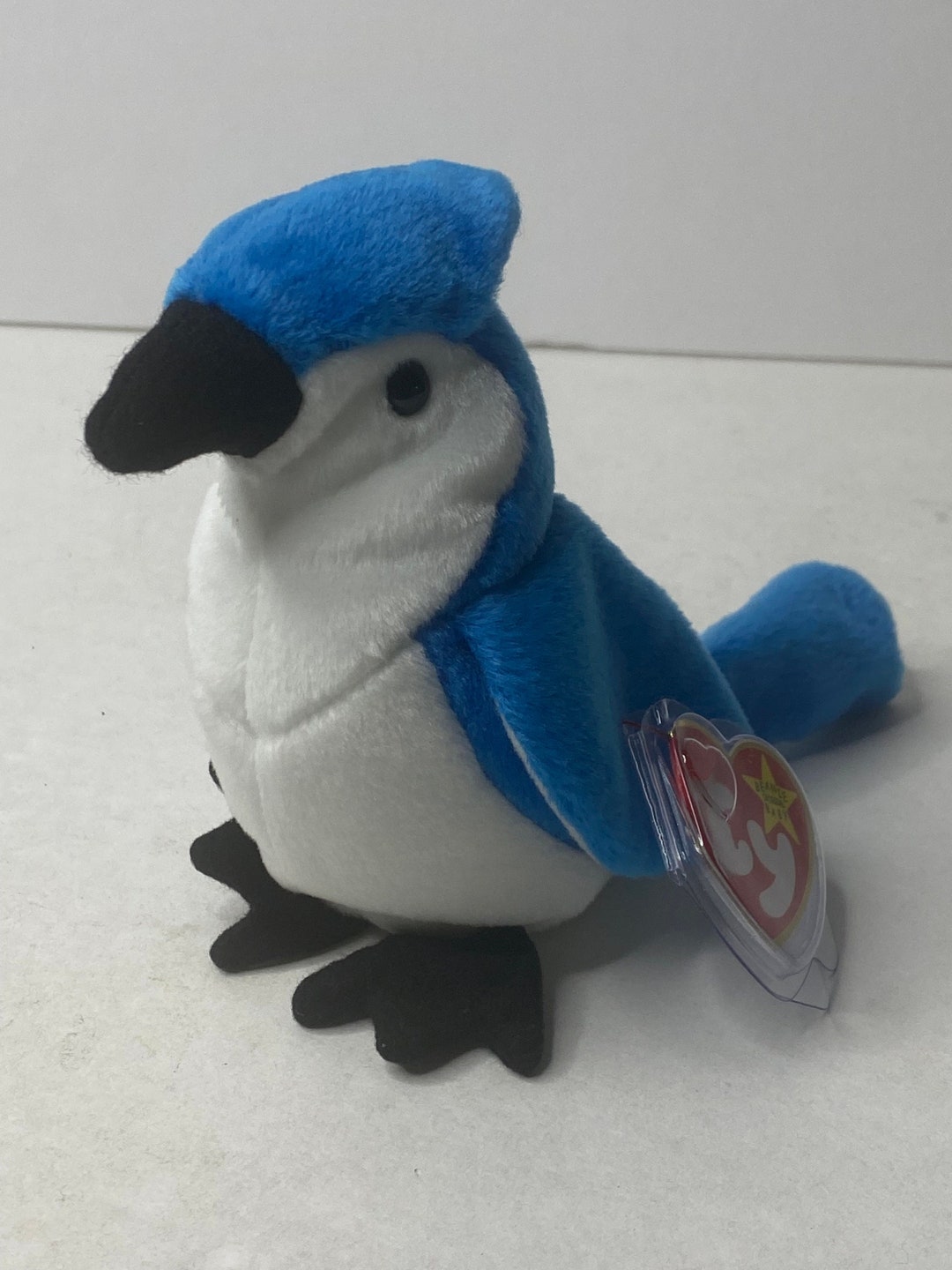Rare Ty Beanie Baby Plush Blue Jay rocket W/ Tags 8 Long 1998 Stuffed ...