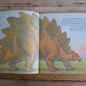 The Spike-tailed Dinosaurs Childrens Golden Book Stegosaurus - Etsy