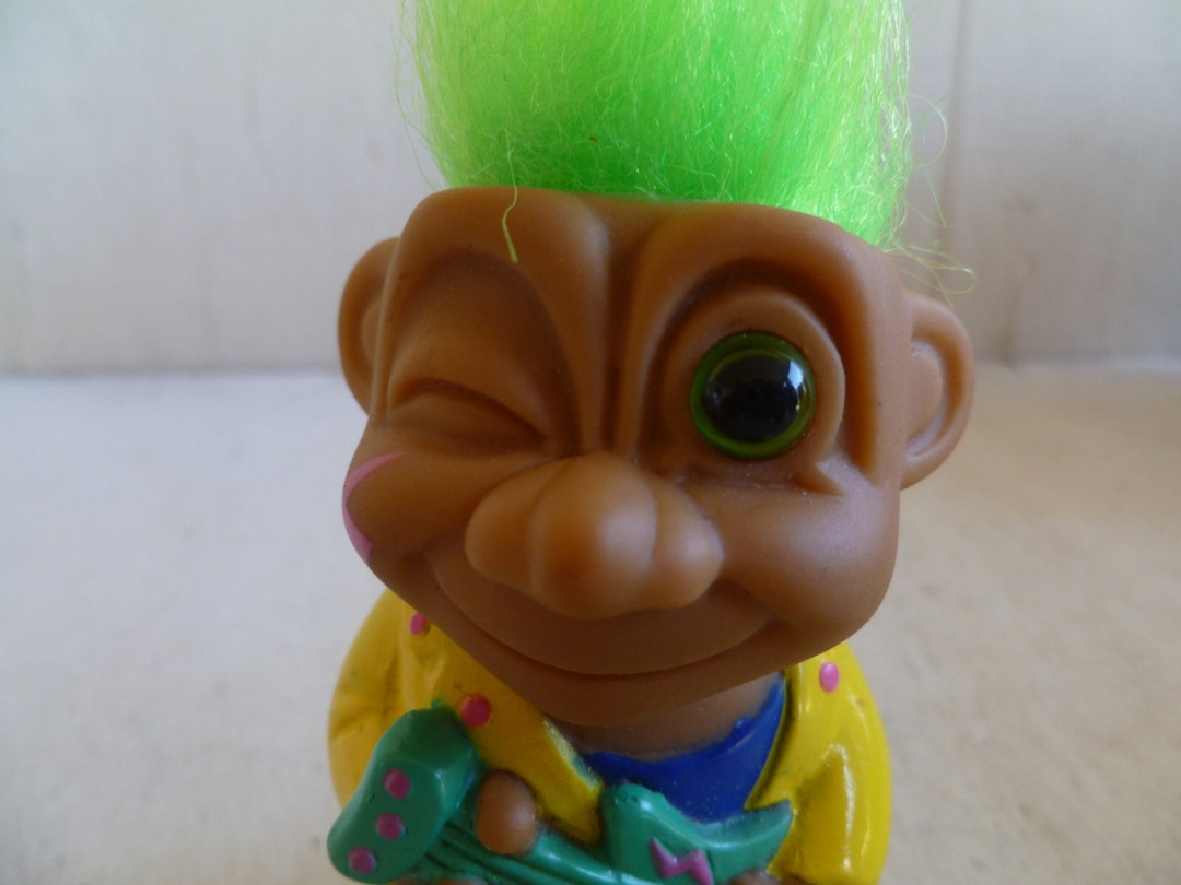 Adorable Rock N Roll Troll Doll On Skateboard Etsy