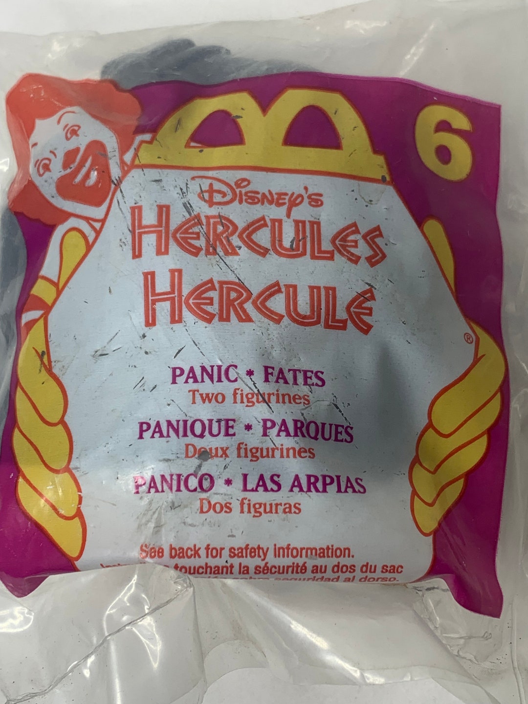Disney Hercules "panic, Fates" Mcdonalds Happy Meal Toy New in Package ...