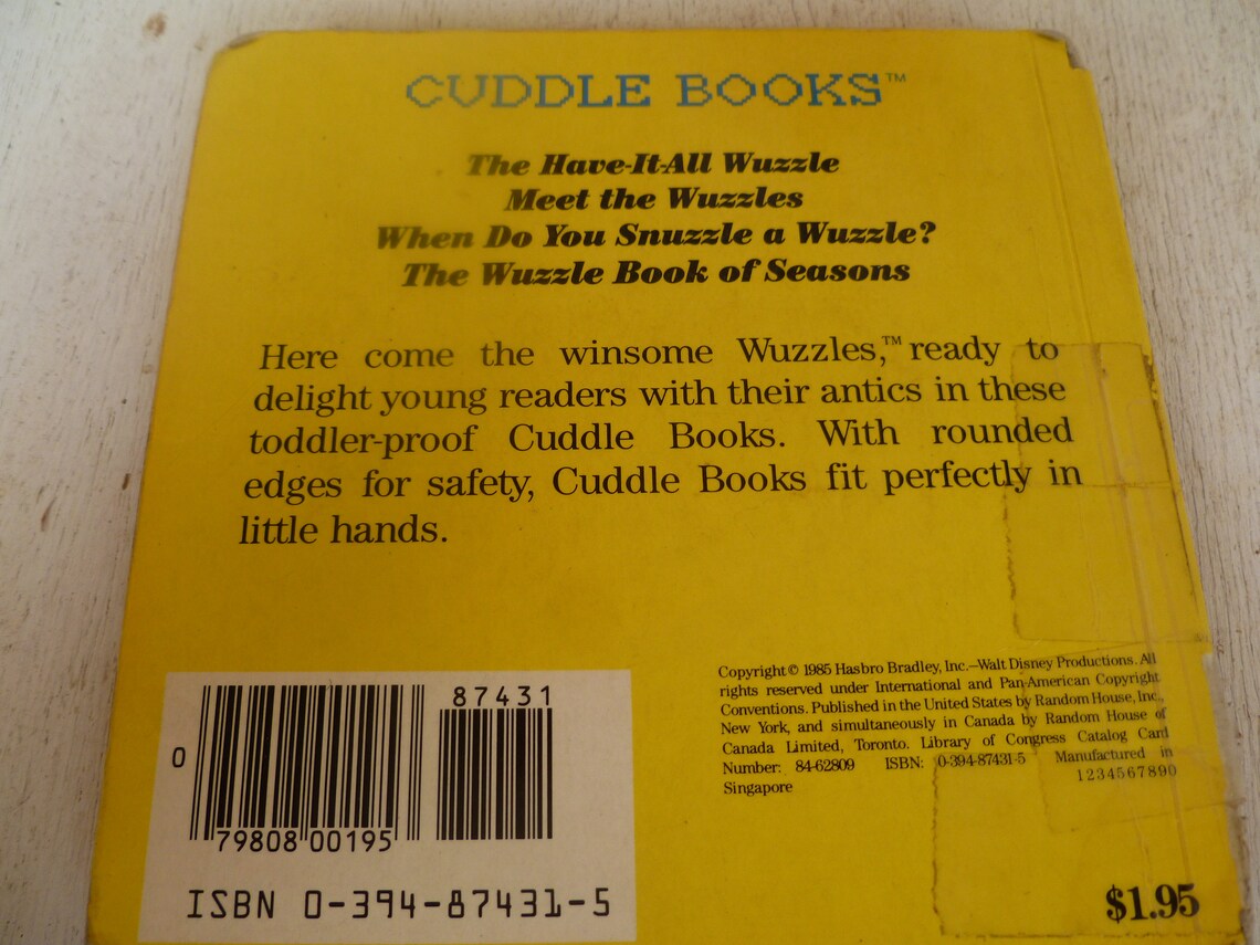 Disney Hasbro the Have It All Wuzzle Book 1985 - Etsy