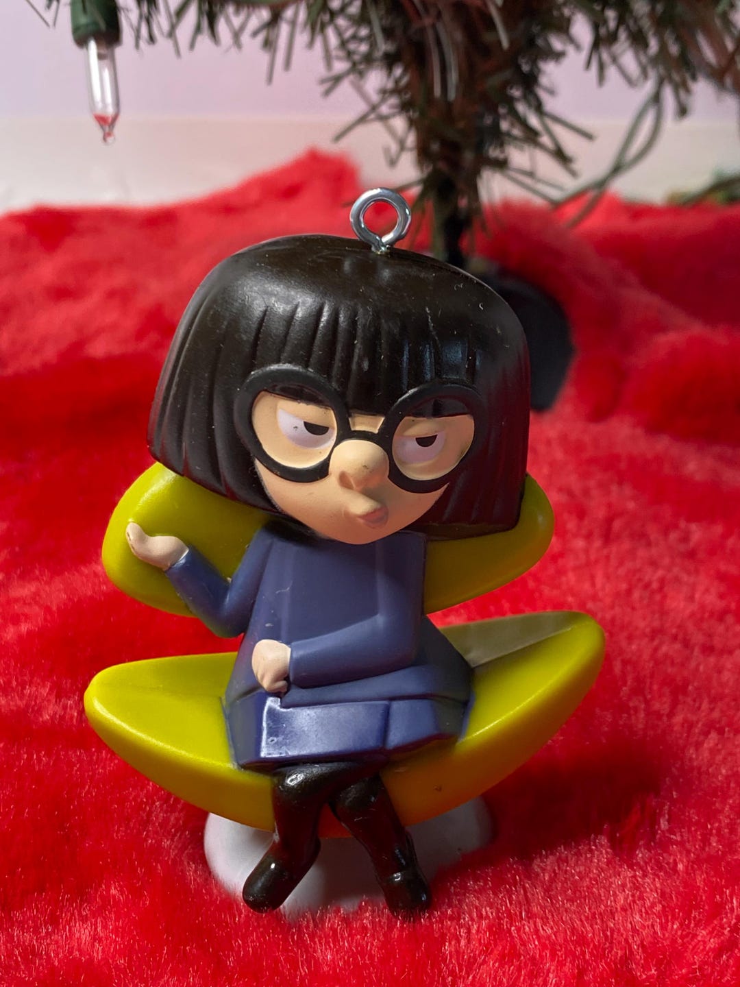 The Incredibles Edna Mode Bobble Christmas Ornament Cake Topper 3.5 ...