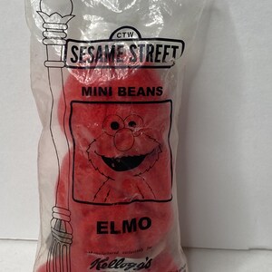 Sesame Street Mini Beans elmo Mini Cloth Doll Kelloggs 4.5 Tall 1999 ...