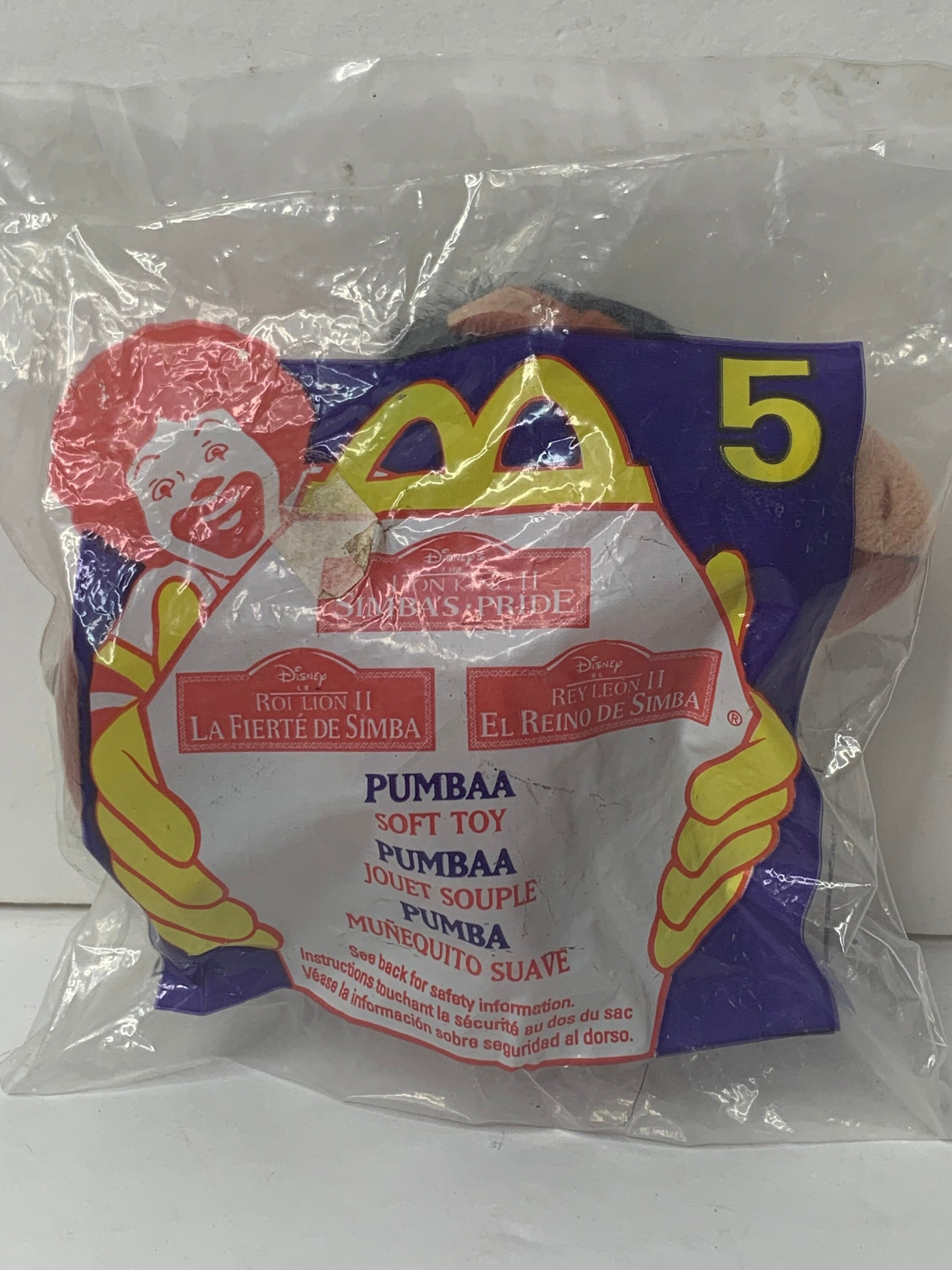 Disney Lion King Pumbaa Plush Mcdonalds Happy Meal Toy 1998 NIP - Etsy