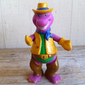 Barney Cowboy Cake Topper PVC 4.5" Tall 1993 Hard to Find - Etsy