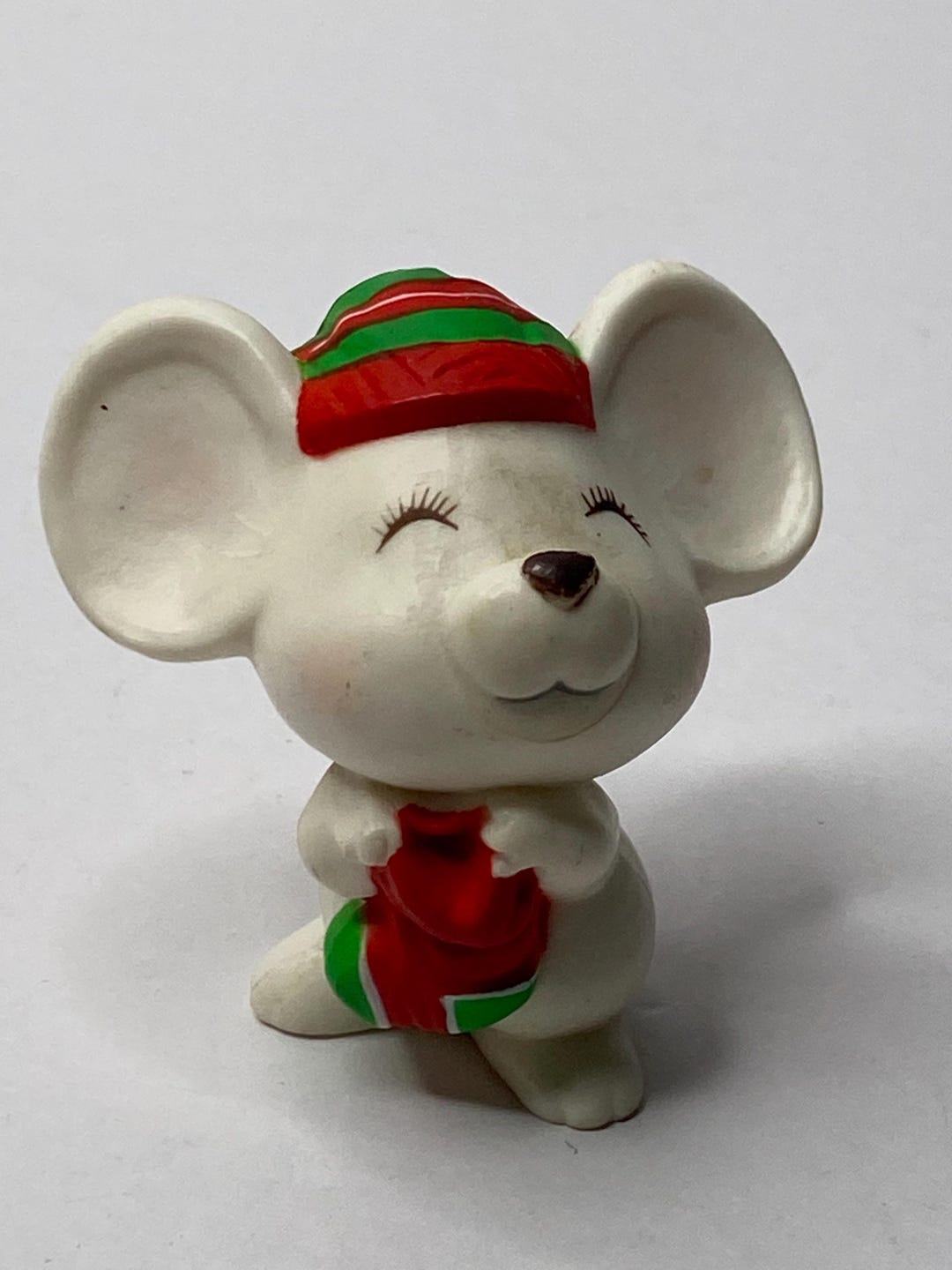 Avon Ambassador Mouse With Stocking 2.5" Tall 1981 - Etsy
