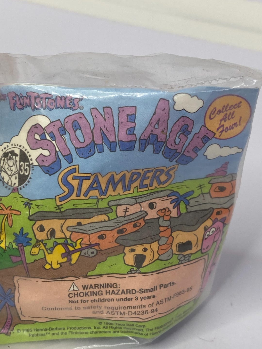 Fred Flintstone Car New in Package Cake Topper Rolling Stamp 4" Tall ...