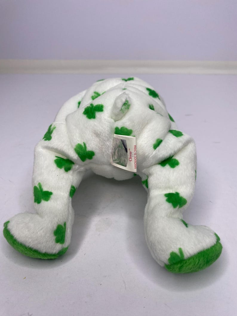 Ty Clover the Bear Beanie Baby Plush Green Teddy Bear W/ Tags 8.5" Tall ...