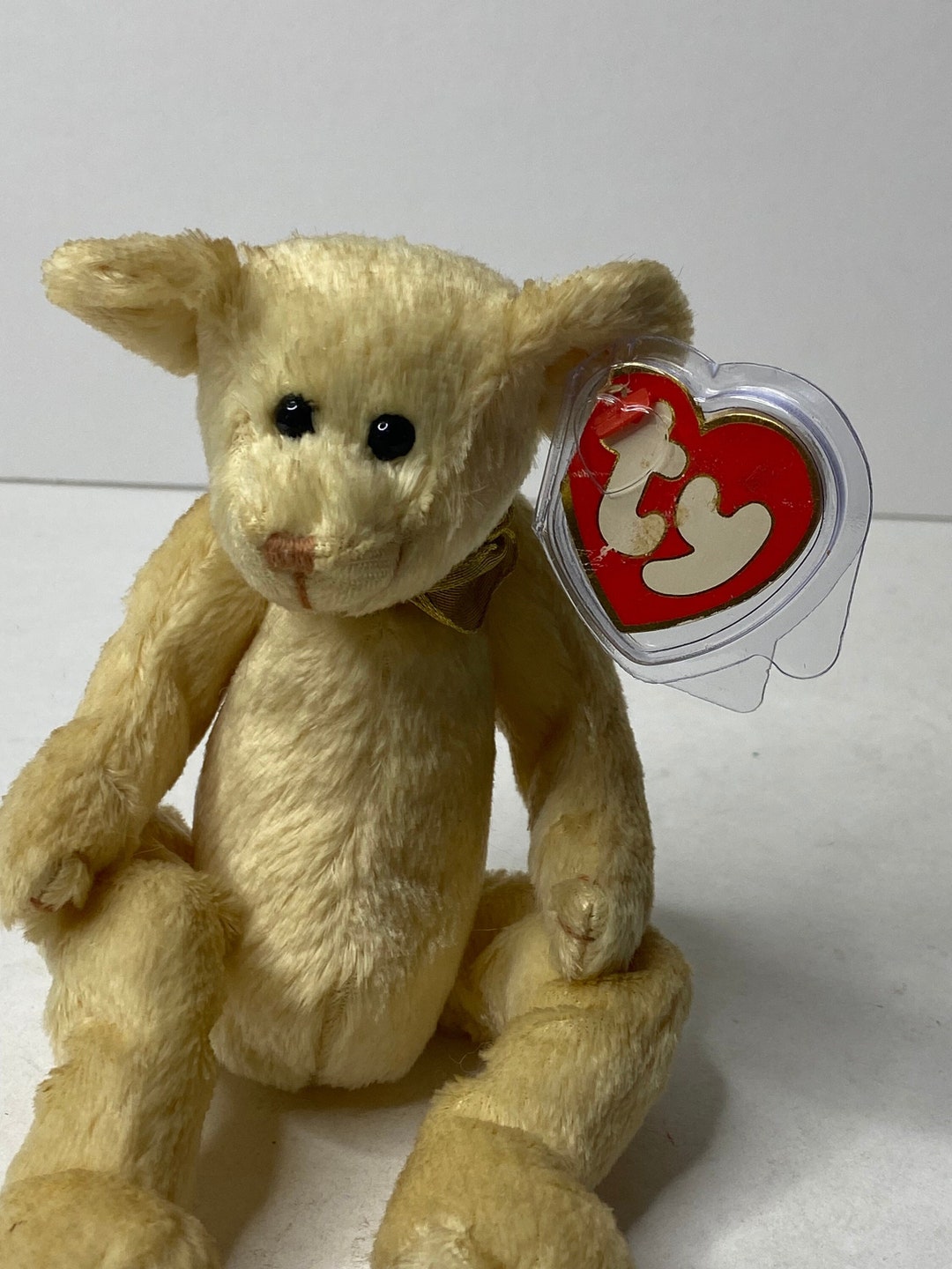 Ty Harper the Bear Attic Treasures Jointed Plush Teddy Bear W/ Tags 8 ...