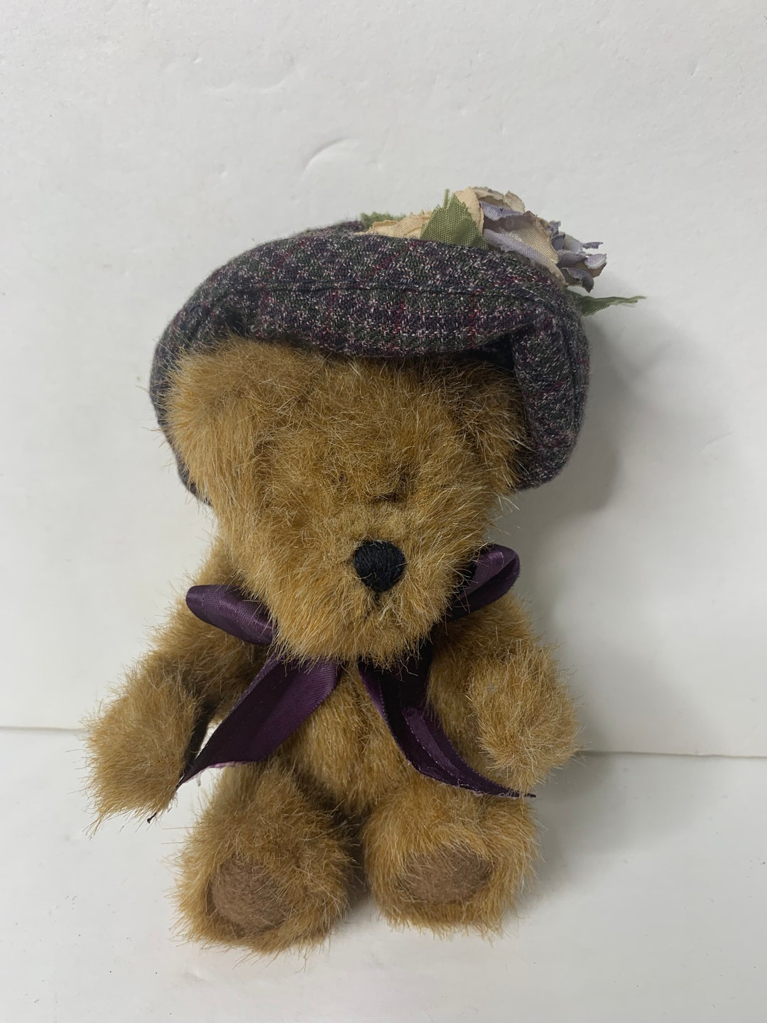 The Boyd's Collection Plush Jointed Teddy Bear With Plaid Hat 2001 - Etsy