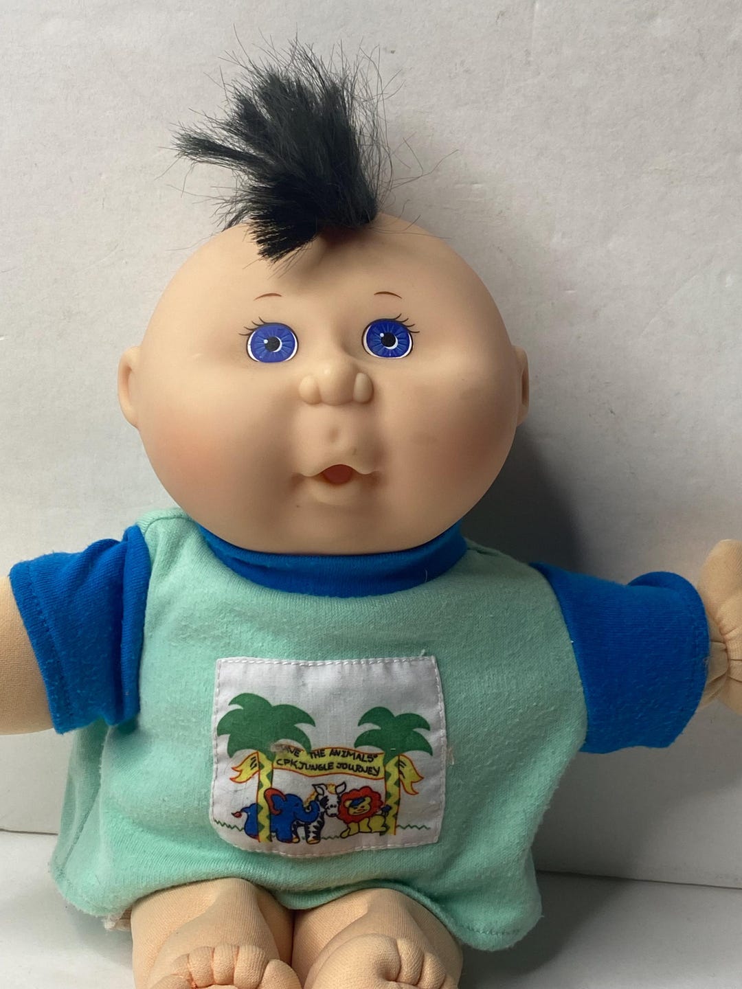 Cabbage Patch Kids Preemie Doll First Edition Black Hair Blue Eyes 13 ...