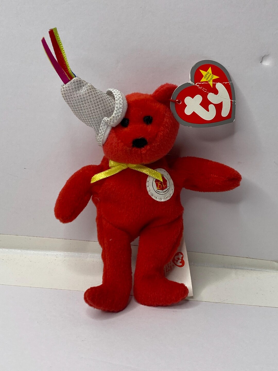 Ty Happy Meal 25th the Bear Teenie Beanie Babies Plush Bear W/ Tags ...