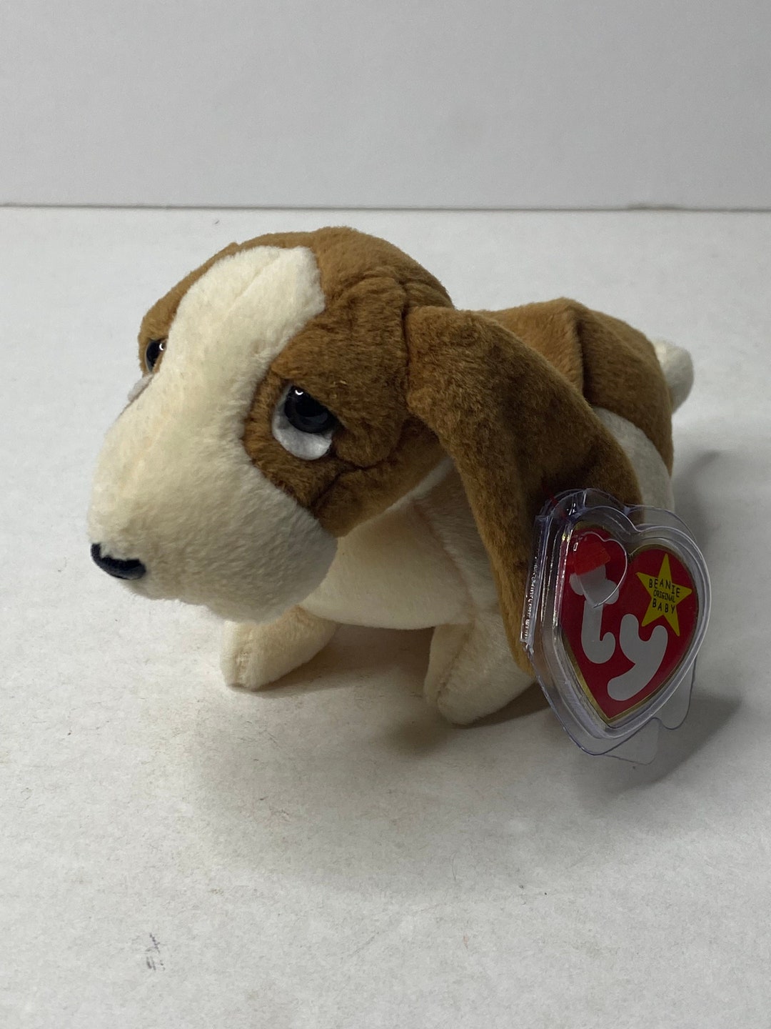 Ty Tracker the Basset Dog Beanie Baby Plush Basset Hound Dog W/ Tags 9 ...