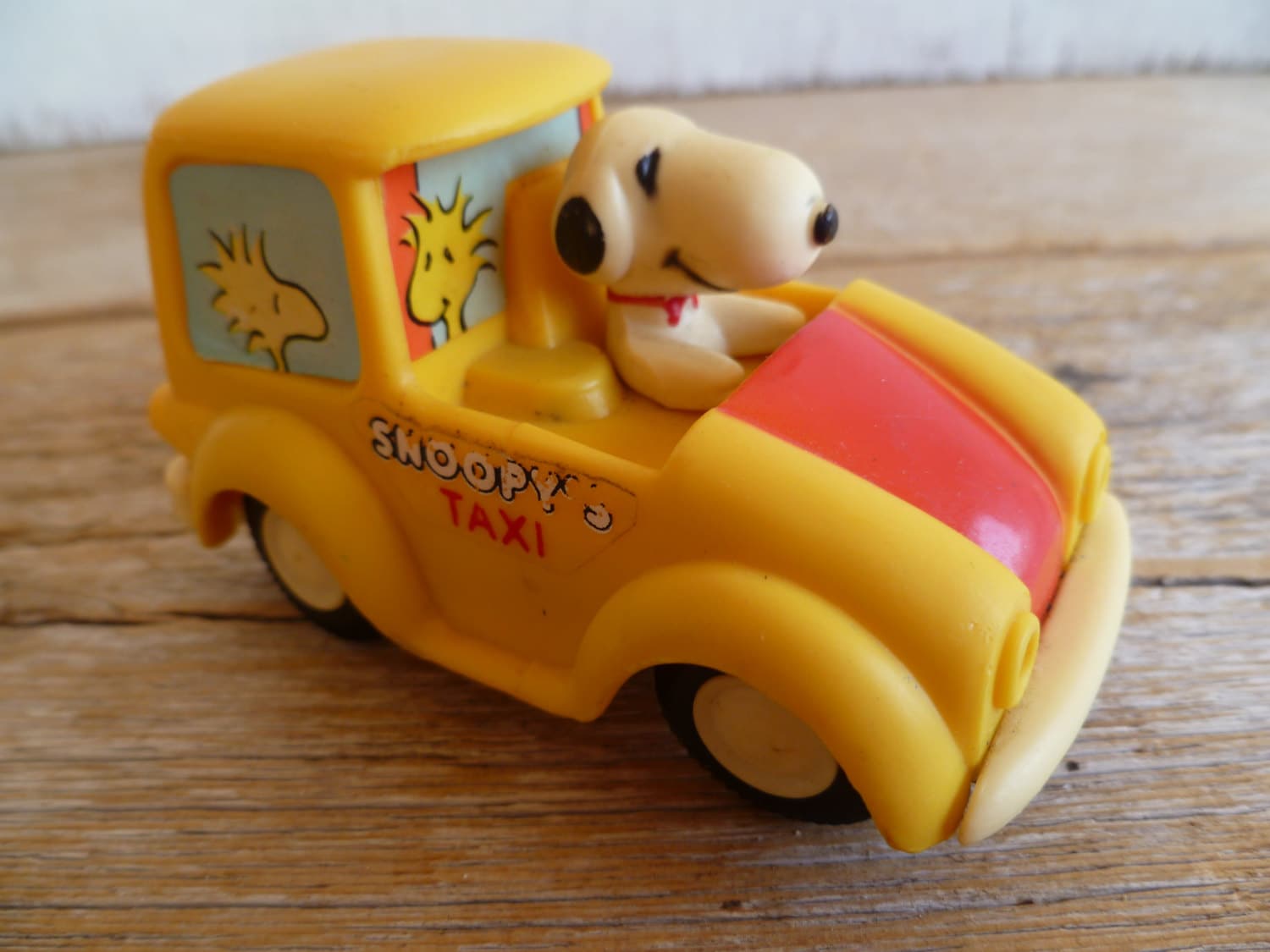 Snoopy Charlie Brown Snoopy's Taxi Car Cake Topper 2" Tall - Etsy