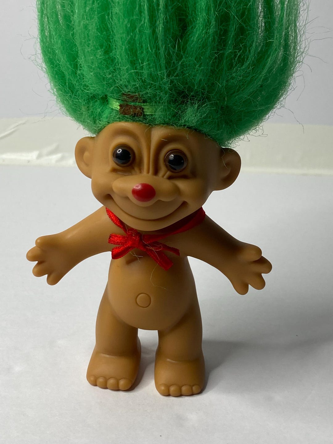 Russ Berrie Troll Green Hair 8" Tall - Etsy