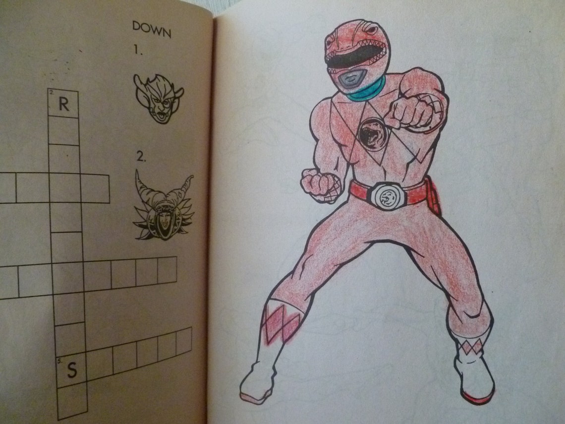 Mighty Morphin Power Rangers Coloring Activity Book 1994 | Etsy