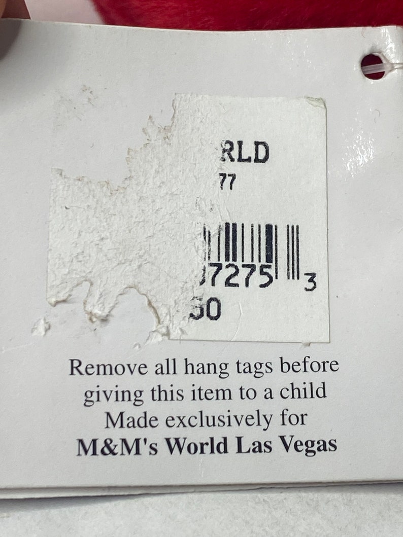 Mars Inc M & M's World Las Vegas Plush Red M and M W/ Tags 4" Diameter ...