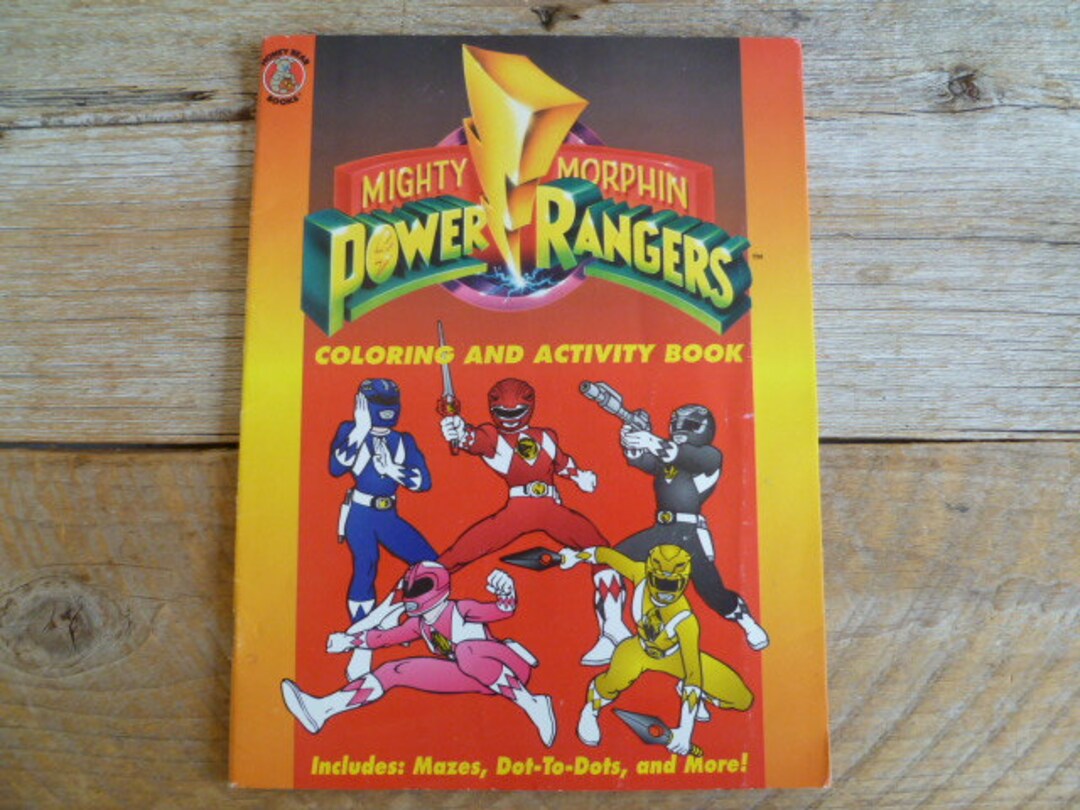 Mighty Morphin Power Rangers Coloring Activity Book - Etsy