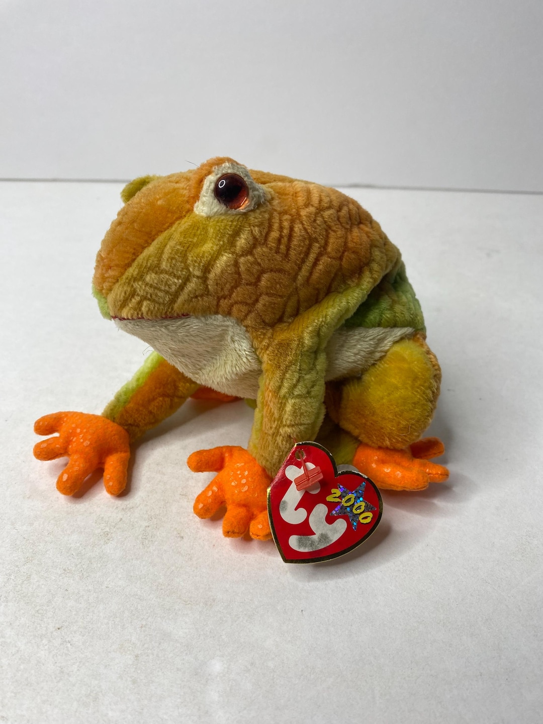 Ty Prince the Frog Beanie Baby Plush Frog Tie-dye 8.5" Long Y2K Stuffed ...