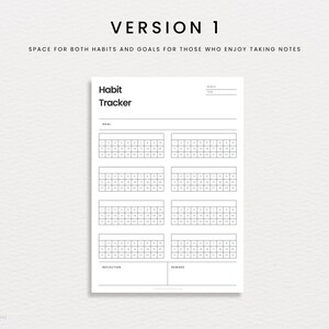 Minimalist Daily Habit Tracker: Printable A4 & Digital PDF, Goal ...