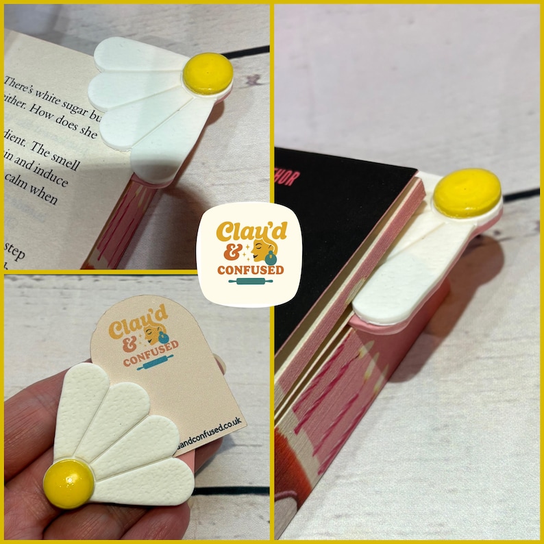Flower Corner Bookmark Handmade in Polymer Clay - Etsy UK