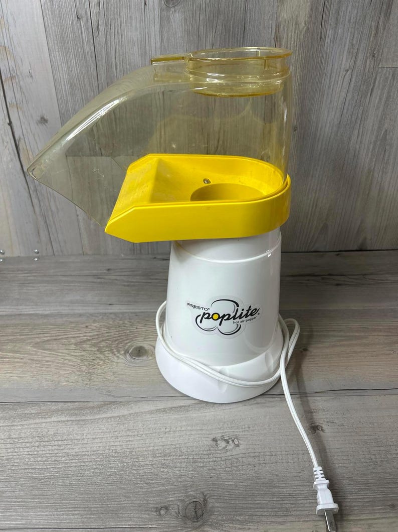 Poplite Hot Air Popcorn Popper - Yellow & White - Etsy