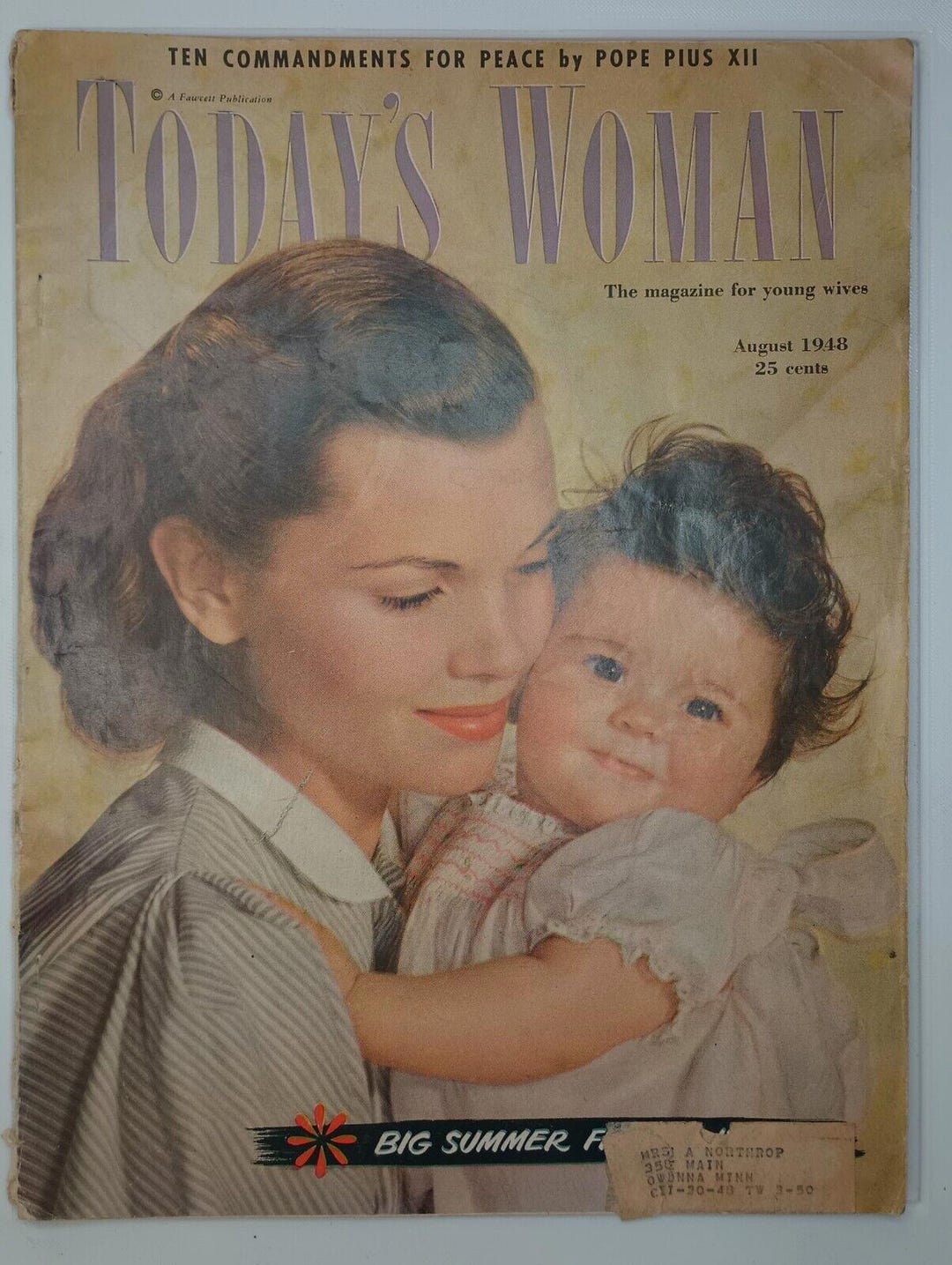 Today's Woman Aug 1948 Cover Photo by Mead-maddick Vtg Ads - Etsy