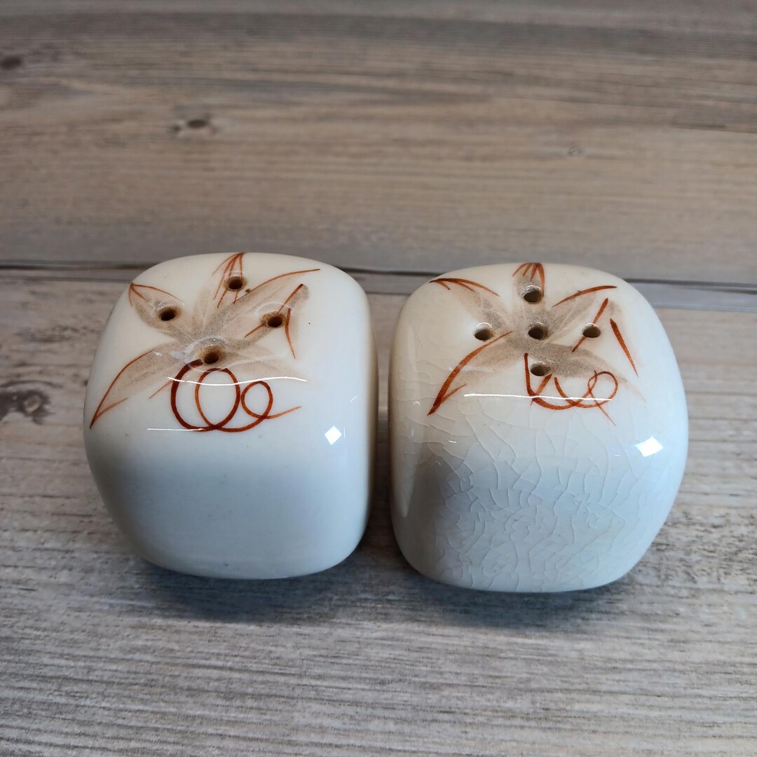 Passionflower Design Vintage Winfield Ware China Salt & Pepper Shaker ...
