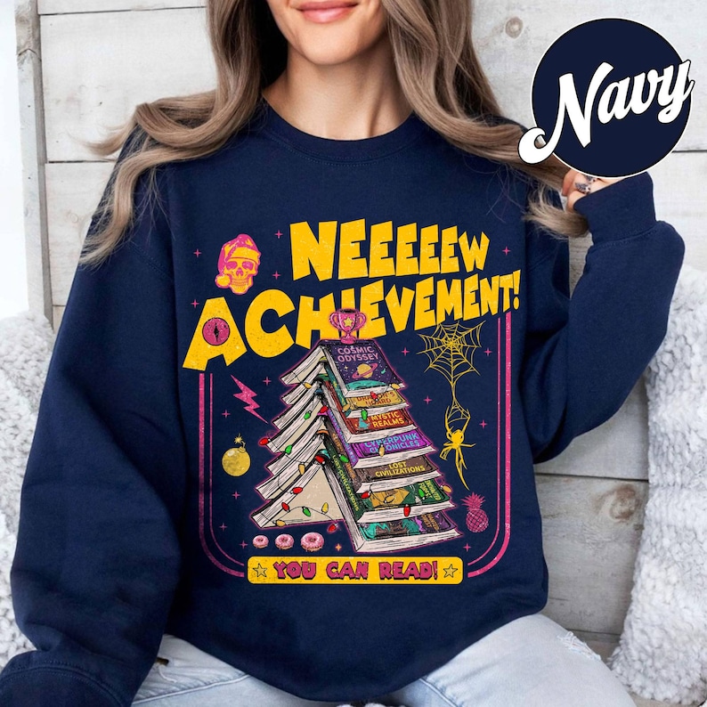 Dungeon Crawler Carl Book Christmas Tree Sweatshirt, New Achievement ...