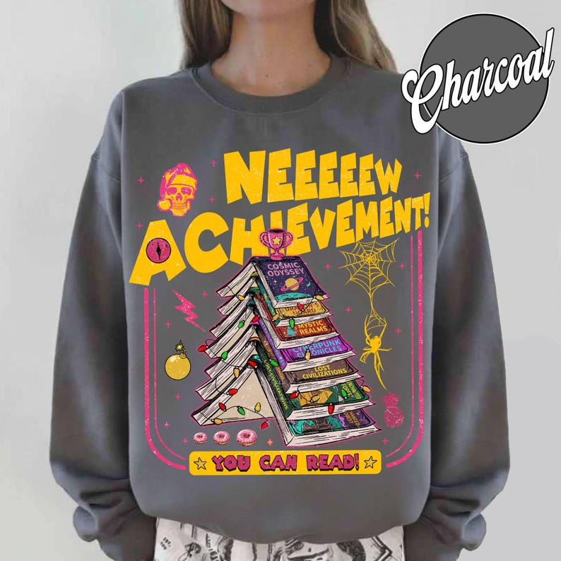 Dungeon Crawler Carl Book Christmas Tree Sweatshirt, New Achievement ...