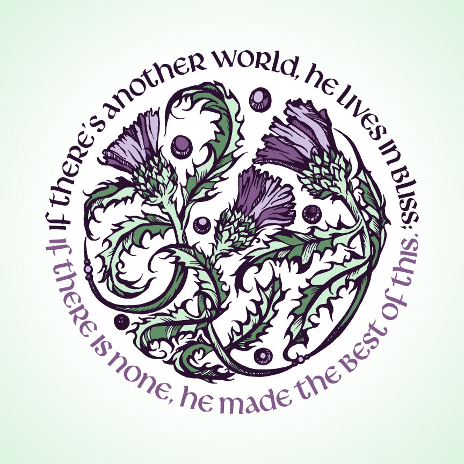 Thistles Robert Burns Quote Print | Etsy UK