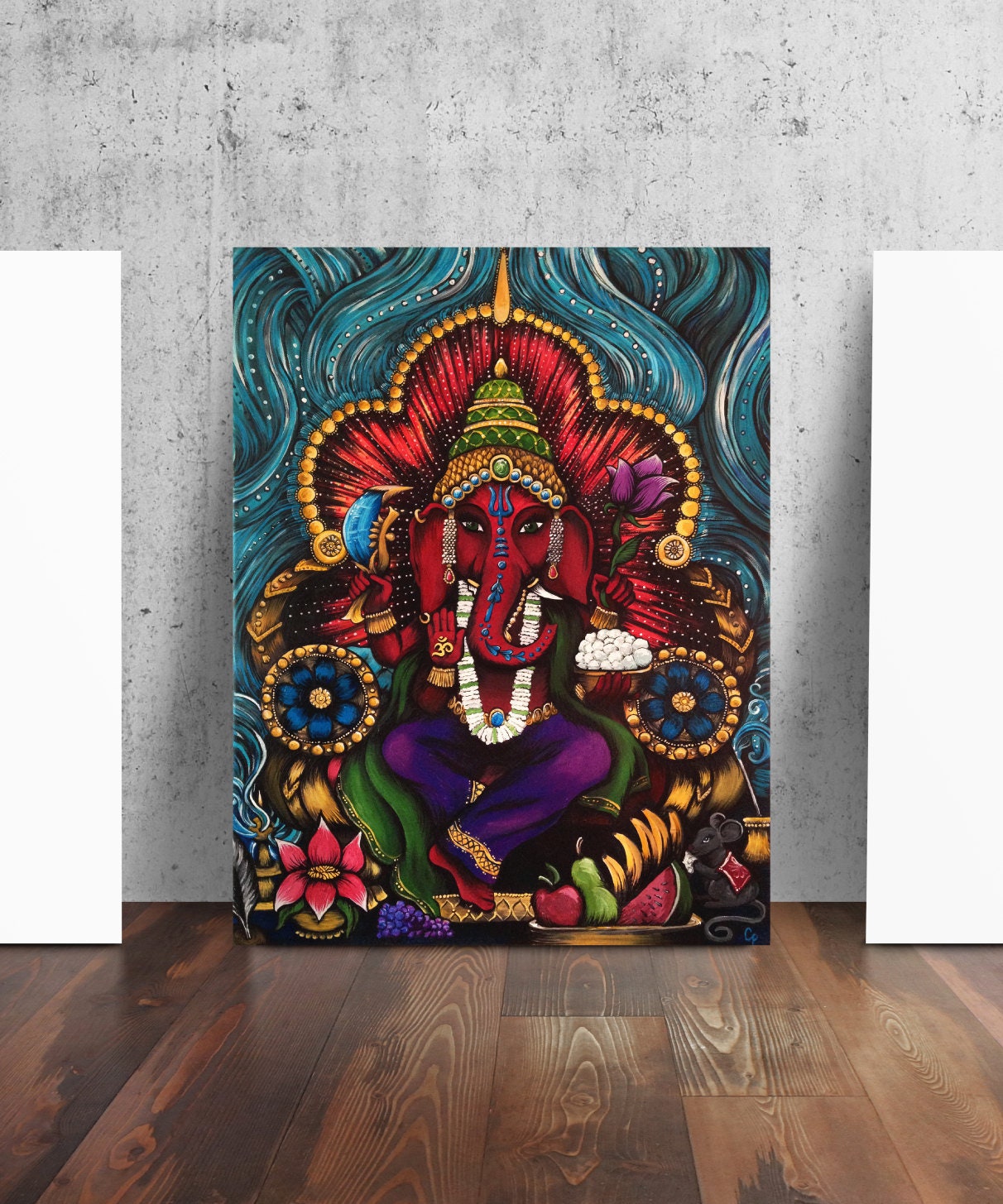 Ganesh Elephant Ganesha Hindu India Art Poster Print from | Etsy