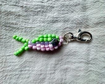 Beaded Fish Keychain - Etsy
