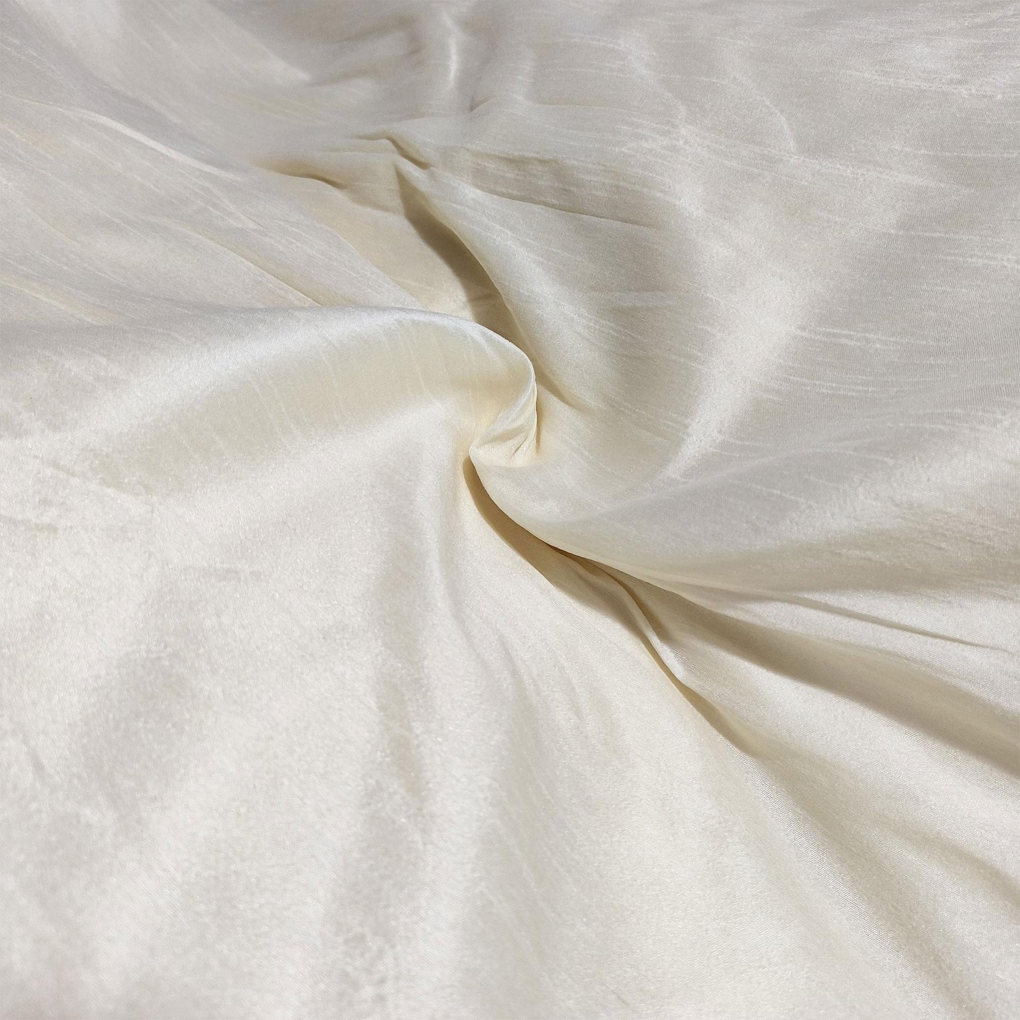 Ivory Raw Silk Dupioni Fabric: Handloom Bridal Wedding Dress Material ...