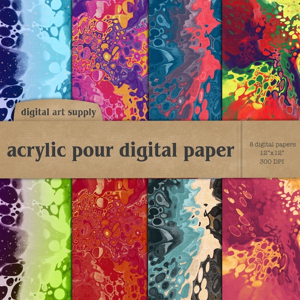 Acrylic Pour Cards - Etsy