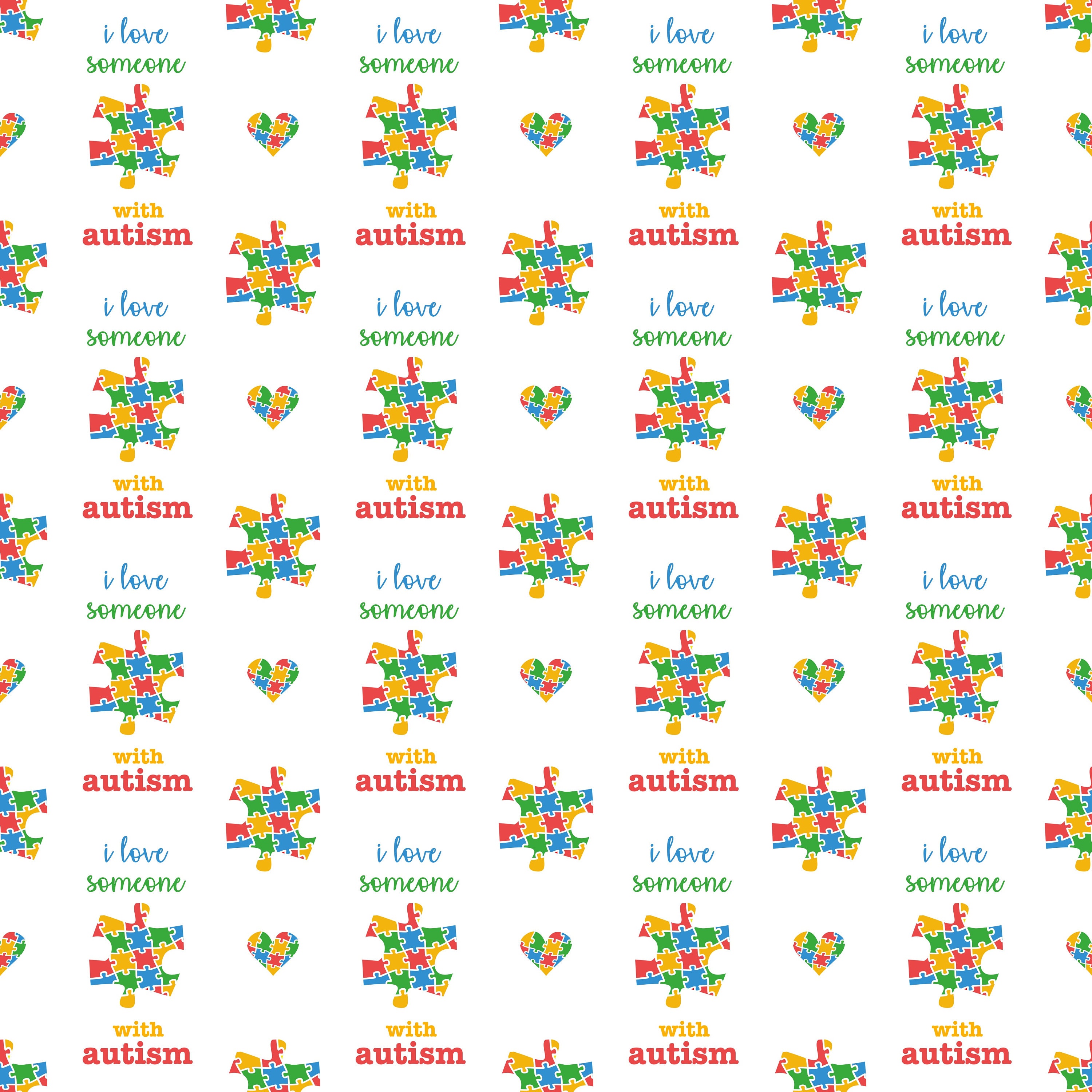 Autism Awareness Seamless Pattern Autism Awareness Digital Paper Pack ...