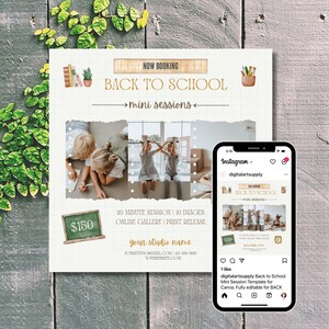 Back to School Mini Session Template | Kids Photography School Minis ...