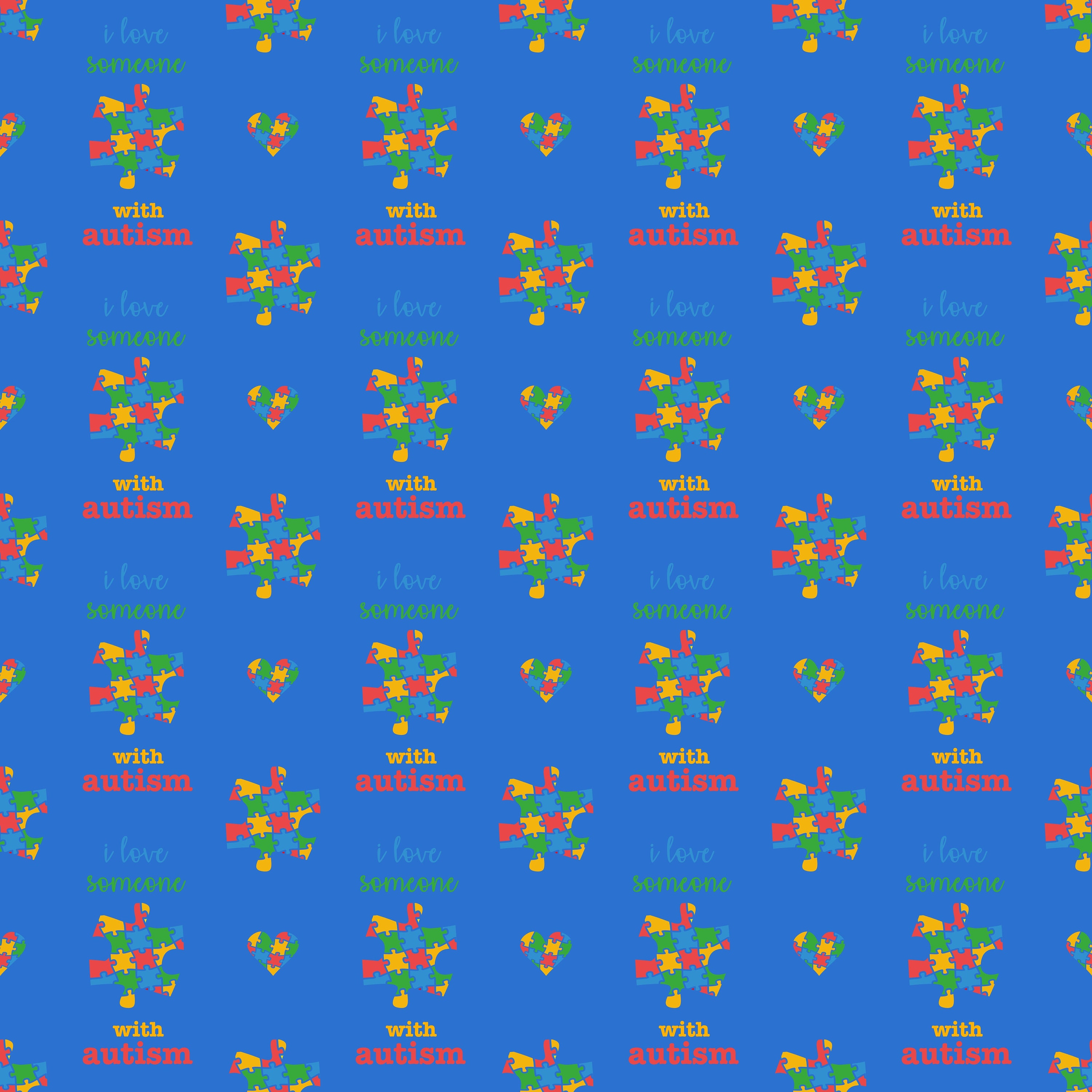 Autism Awareness Seamless Pattern Autism Awareness Digital Paper Pack ...