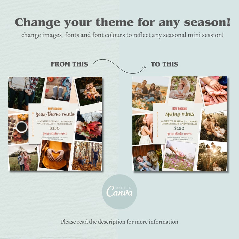 Mini Session Template | Your Theme Mini Session Photo Template ...