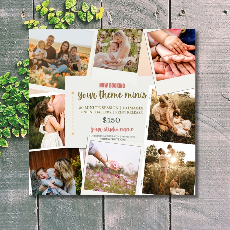 Mini Session Template | Your Theme Mini Session Photo Template ...