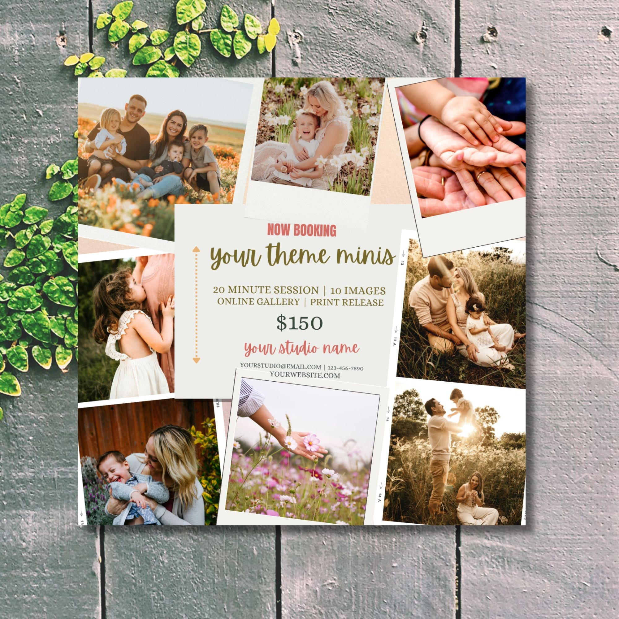 Mini Session Template | Your Theme Mini Session Photo Template ...